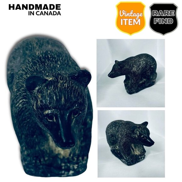Accents | Vintage A Wolf Original Sculpture Grizzly Bear Hand Carved ...